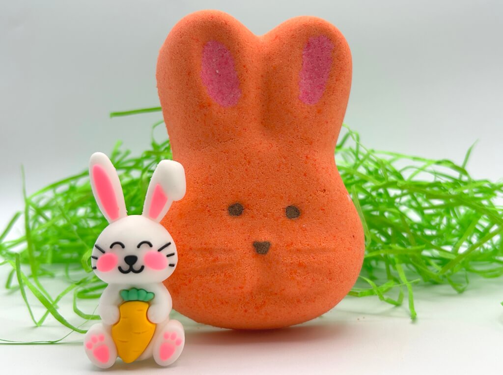Bunny Head Bath Bomb (Orange with Toy Bunny Inside)