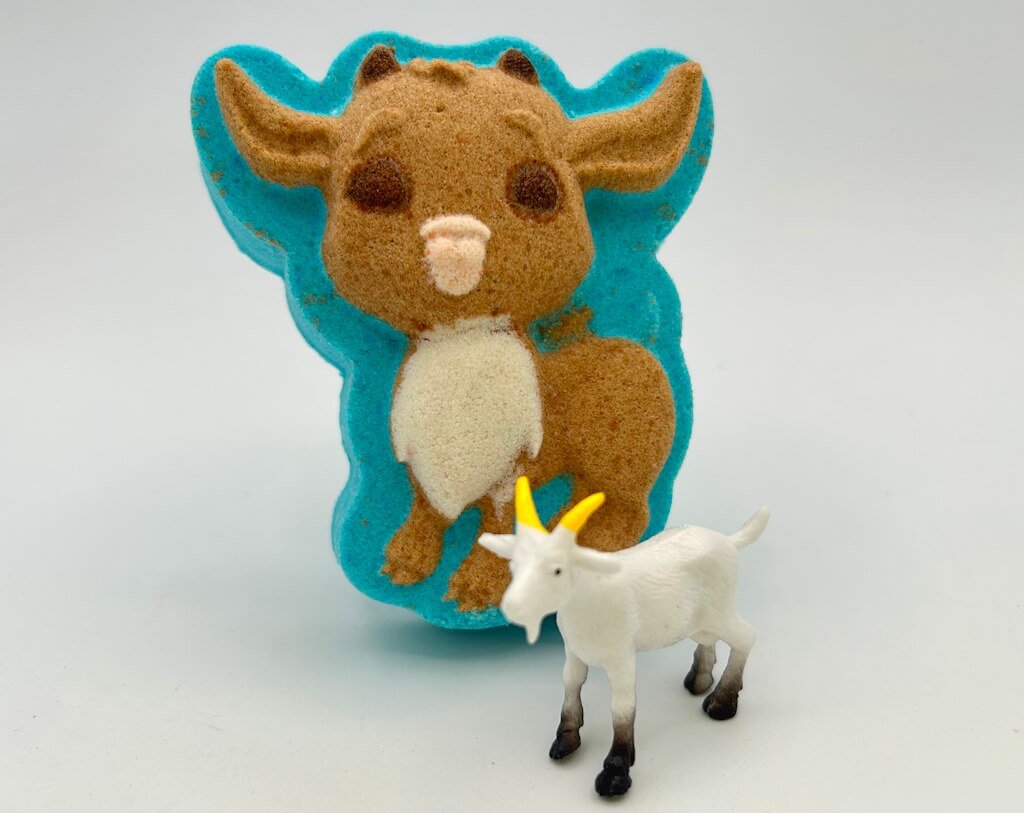 Farm Goat Kids Bath Bomb with Goat Figure Toy Inside