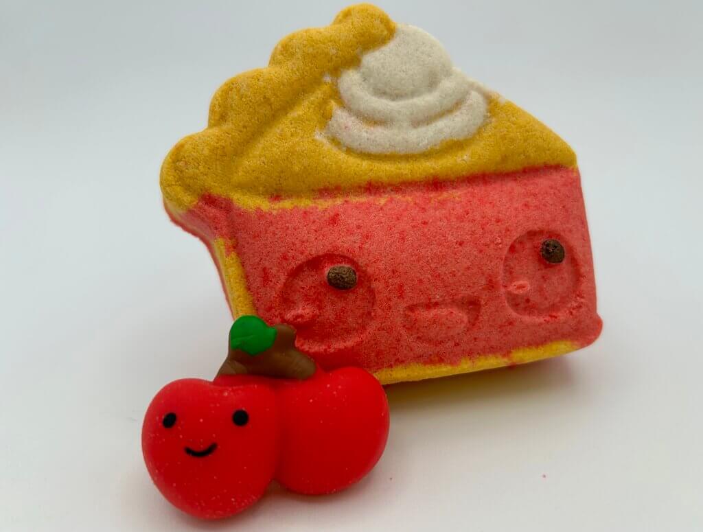 Kawaii Cherry Pie Kids Bath Bomb Squishy Fruit Fidget Toy Inside