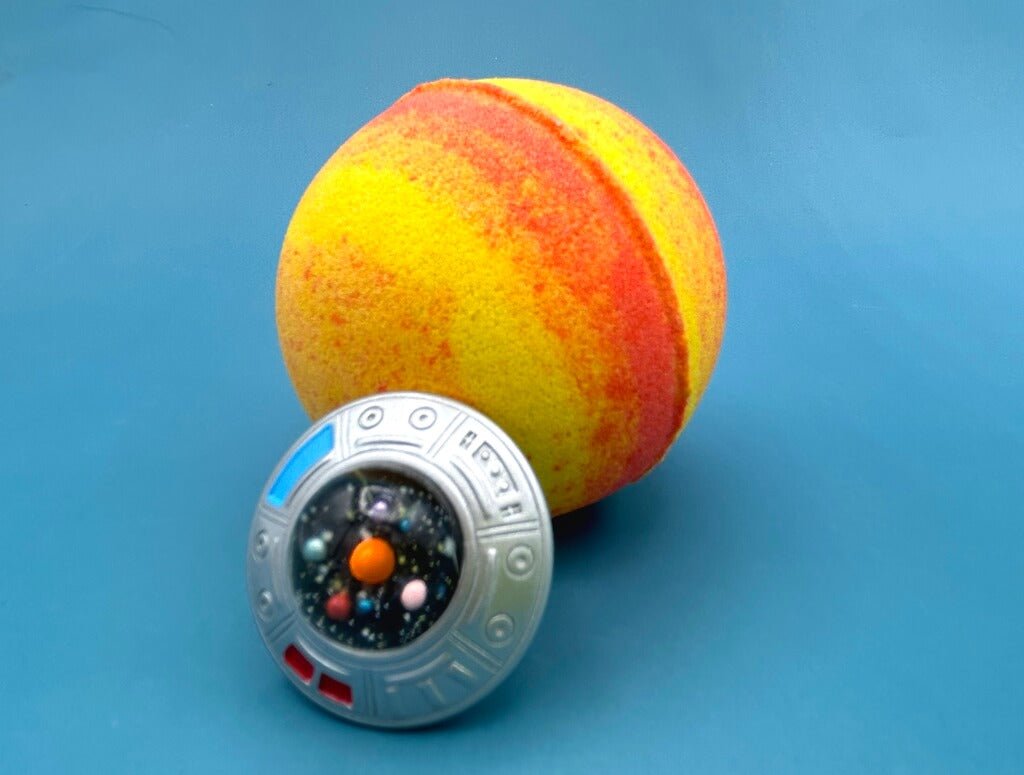 Outer Space Planet Kids Bath Bomb with Outer Space Toy Inside
