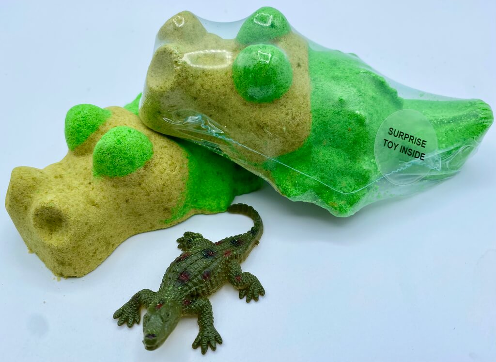 Alligator Kids Bath Bomb with Toy Alligator Inside