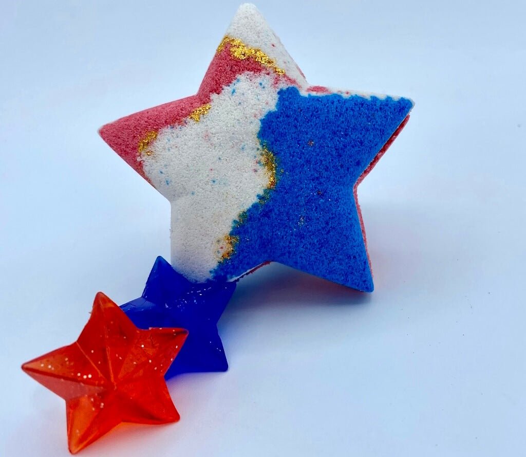 Fireworks Star Bath Bomb with Star Bouncy Ball Inside