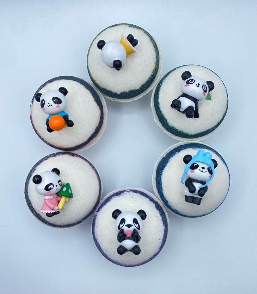 Panda Kids Bath Bomb Gift Box with Toys Inside - 4 ct