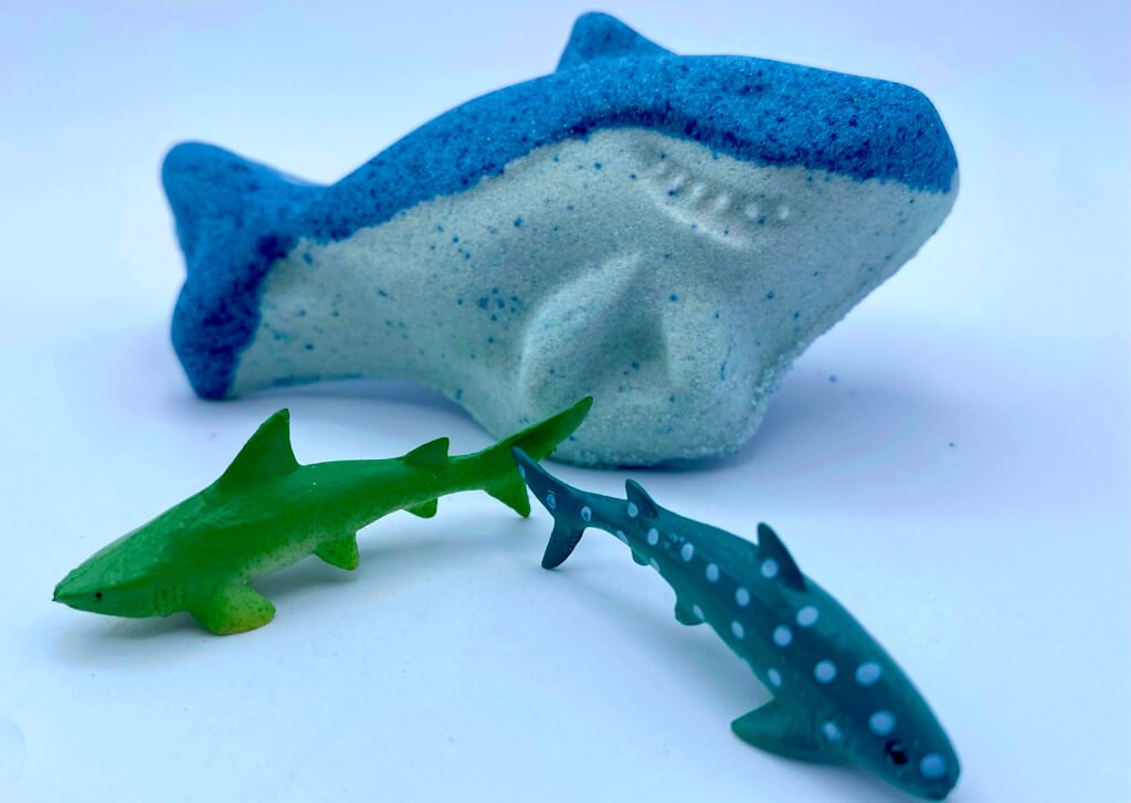 Shark Kids Bath Bomb with Toy Shark Figure